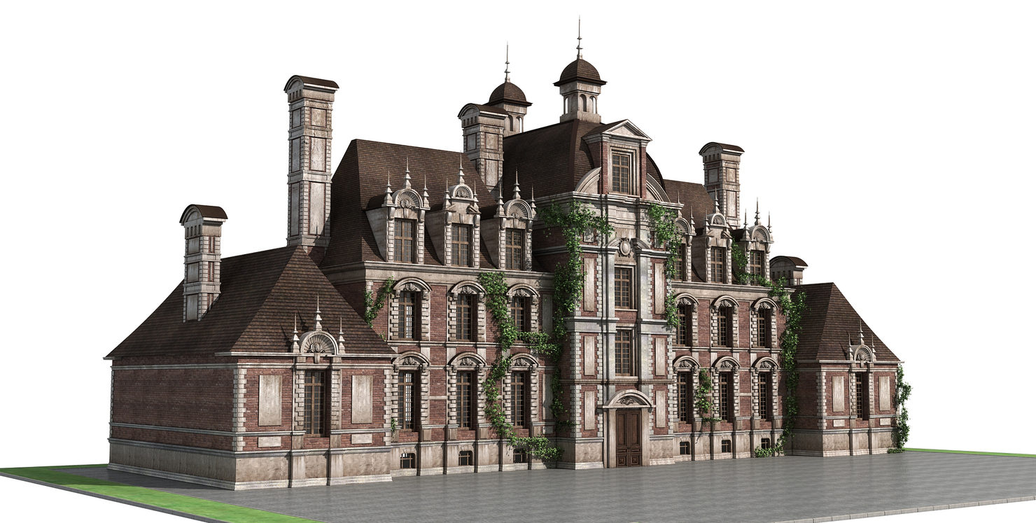 3D chateau house - TurboSquid 1281810