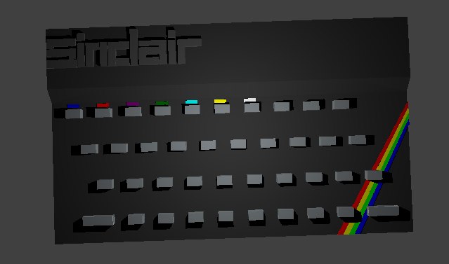 3D zx spectrum keyboard - TurboSquid 1282259