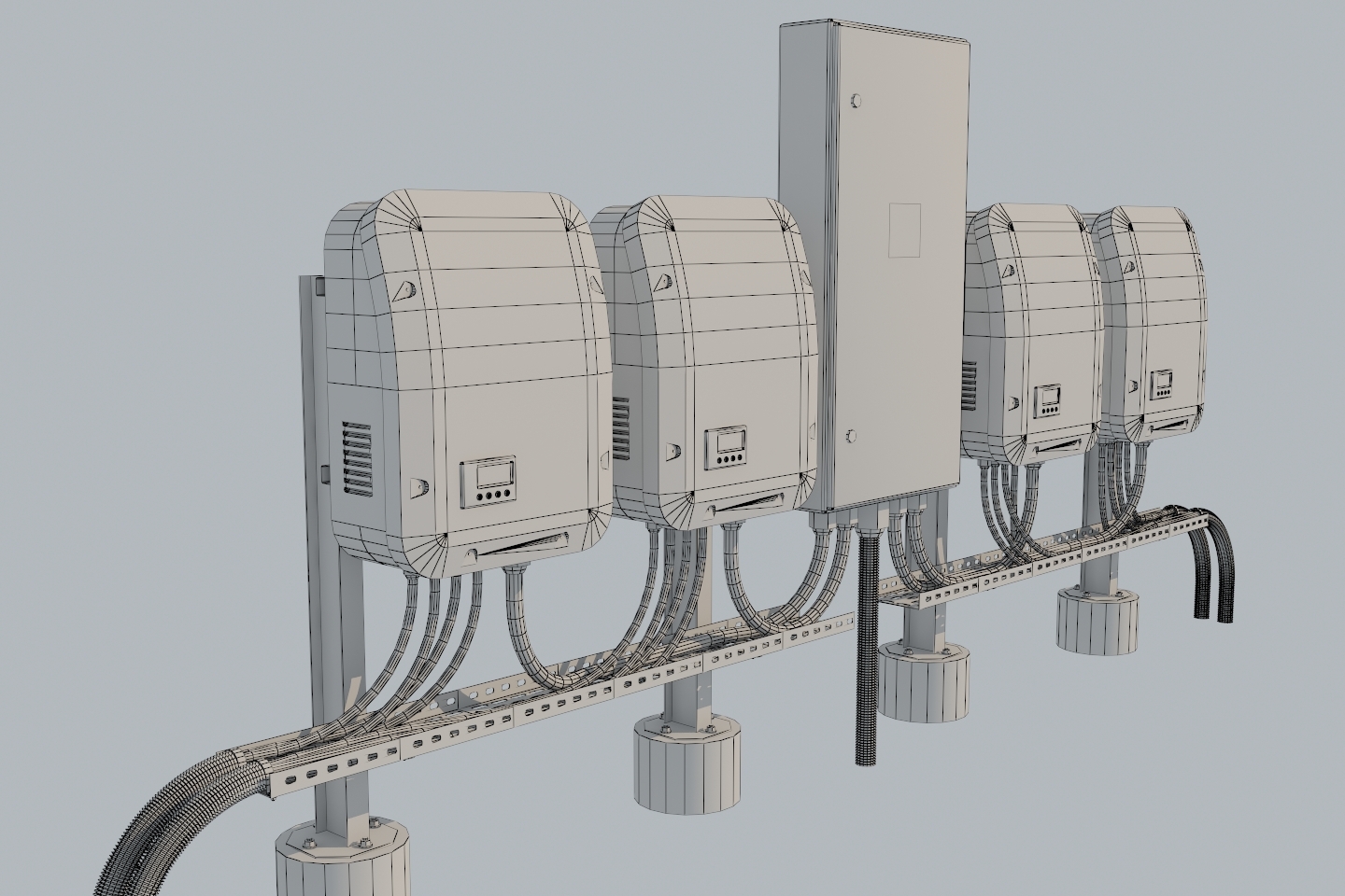Solar inverter transformer station 3D - TurboSquid 1282268