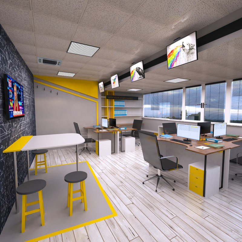 3D office interior - TurboSquid 1282432