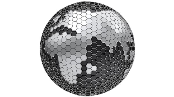 Hexagon planet earth 3D model - TurboSquid 1282594