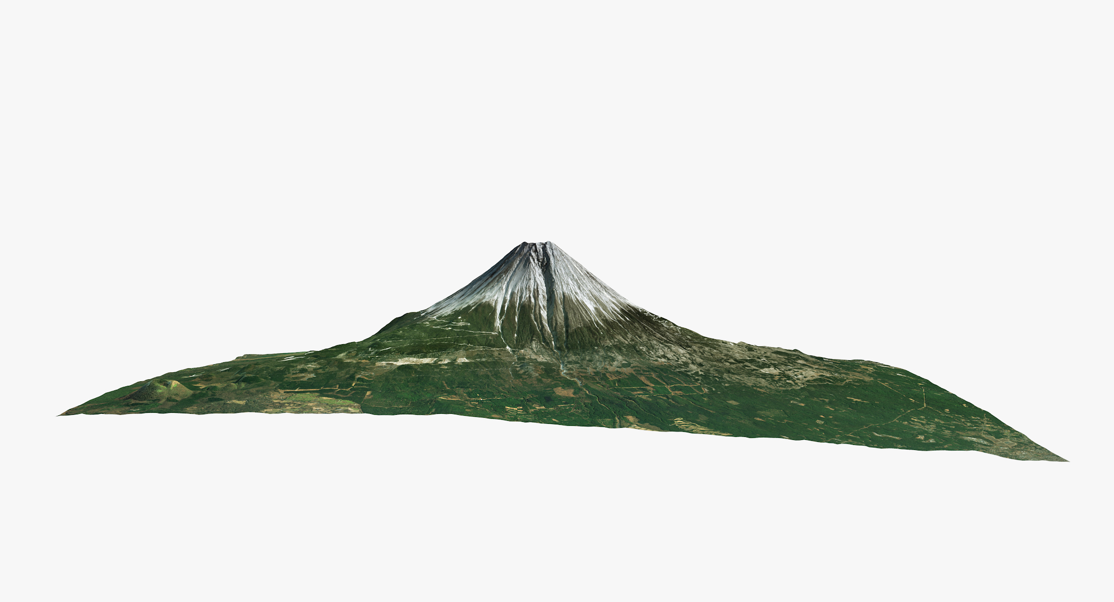 3D mount fuji real color - TurboSquid 1282754