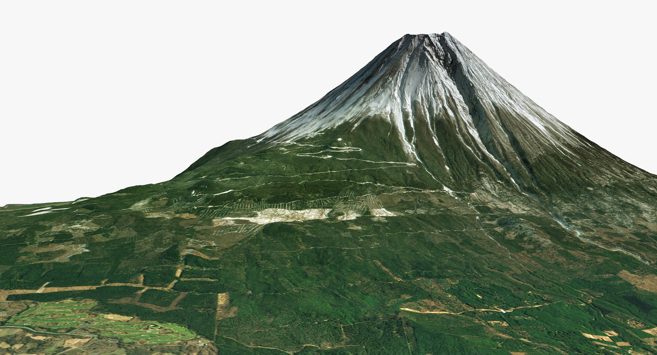 3D mount fuji real color - TurboSquid 1282754