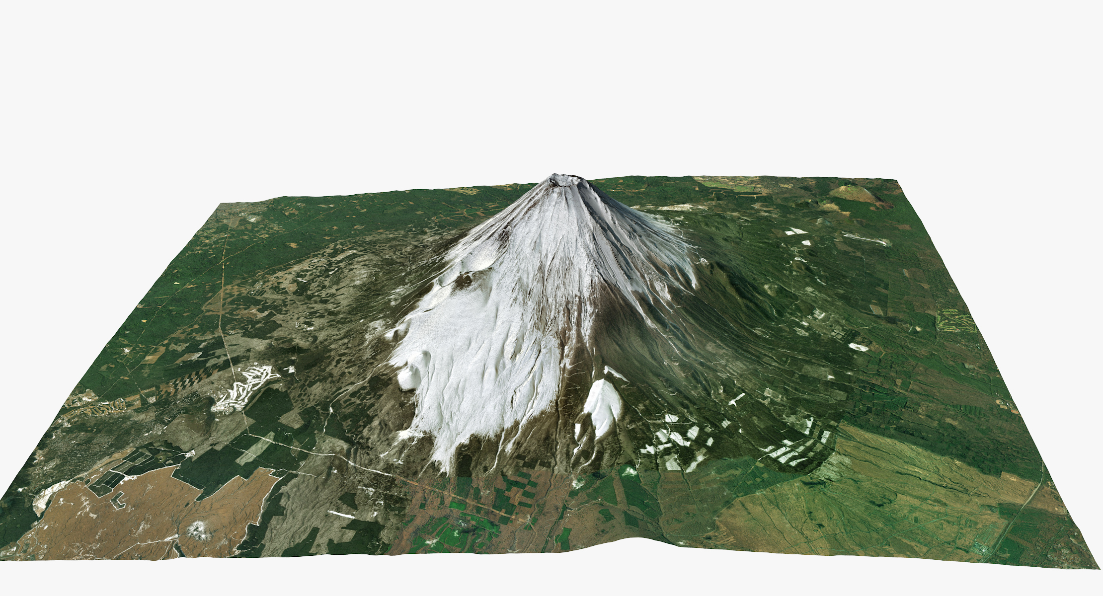 3D mount fuji real color - TurboSquid 1282754