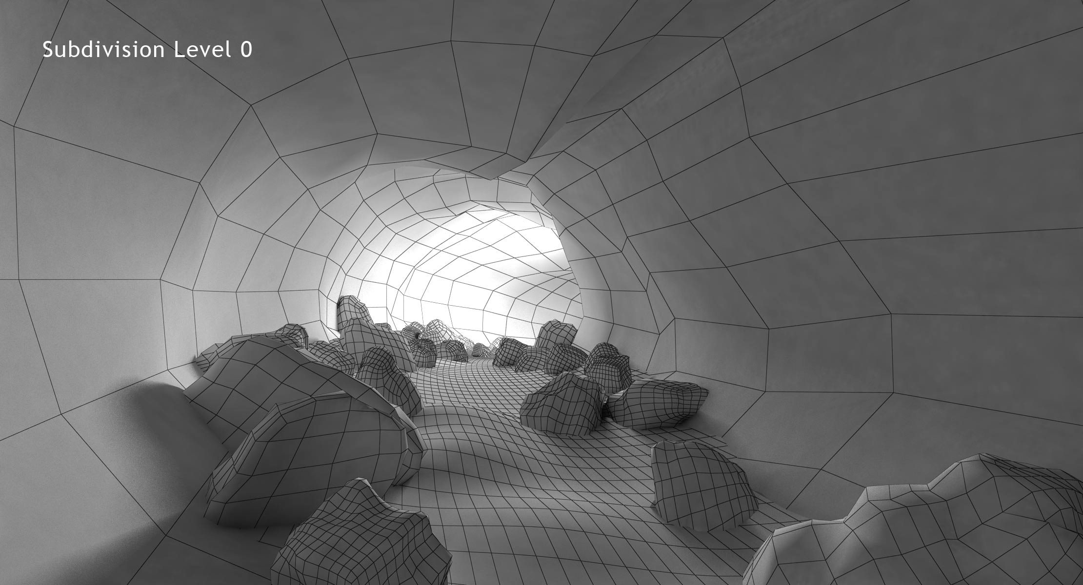 3D cave tunnel rocks model - TurboSquid 1283098