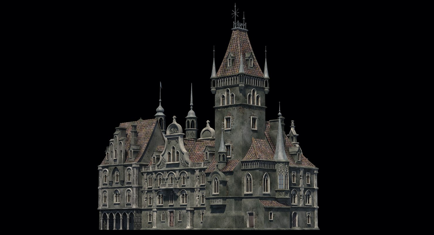 3D gothic house 03 build model - TurboSquid 1283139