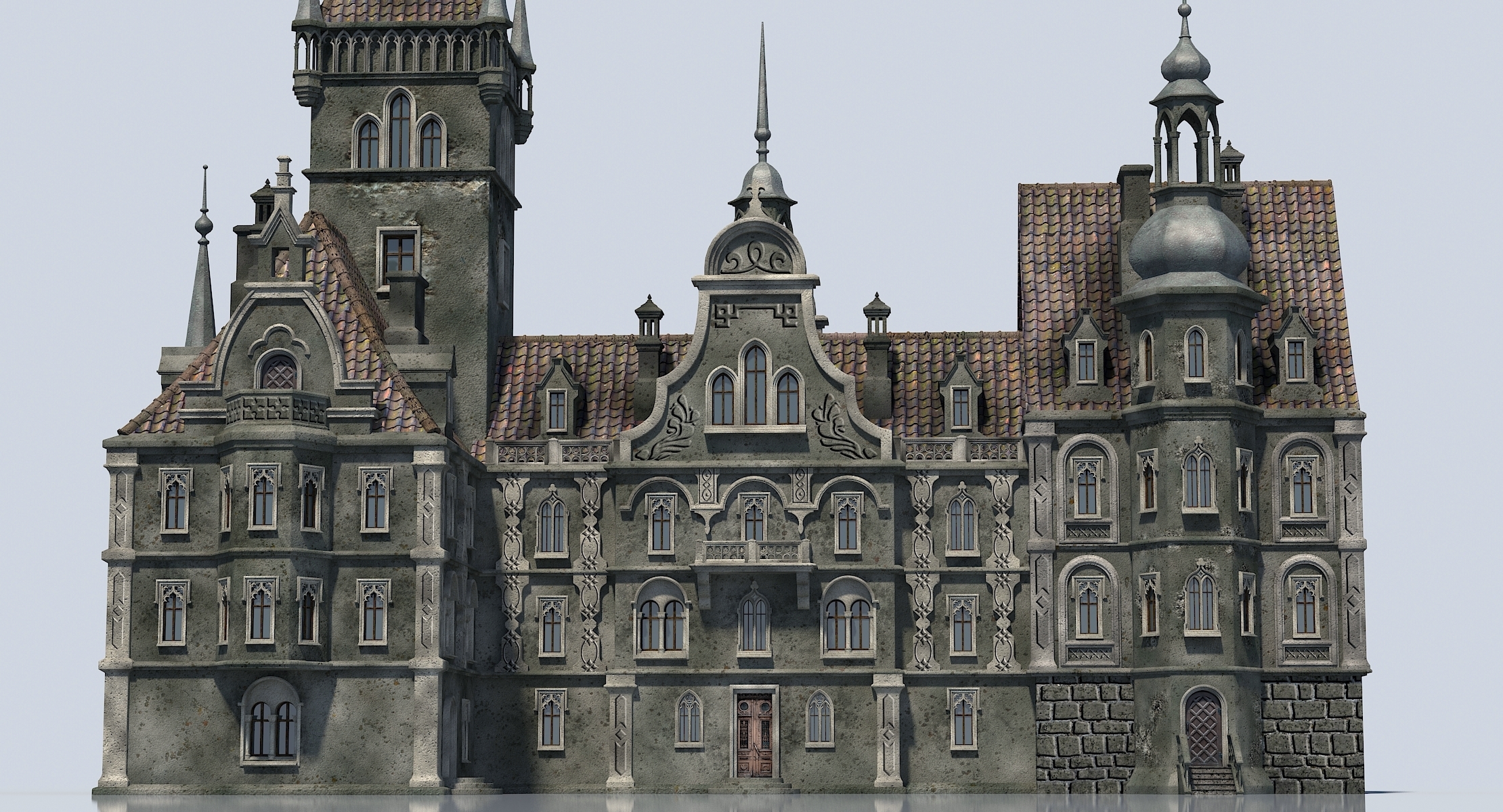 3D gothic house 03 build model - TurboSquid 1283139