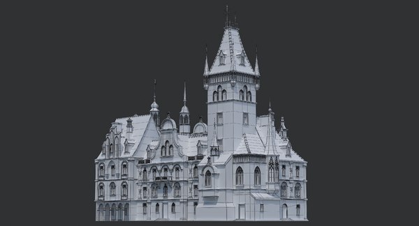 3D gothic house 03 build model - TurboSquid 1283139