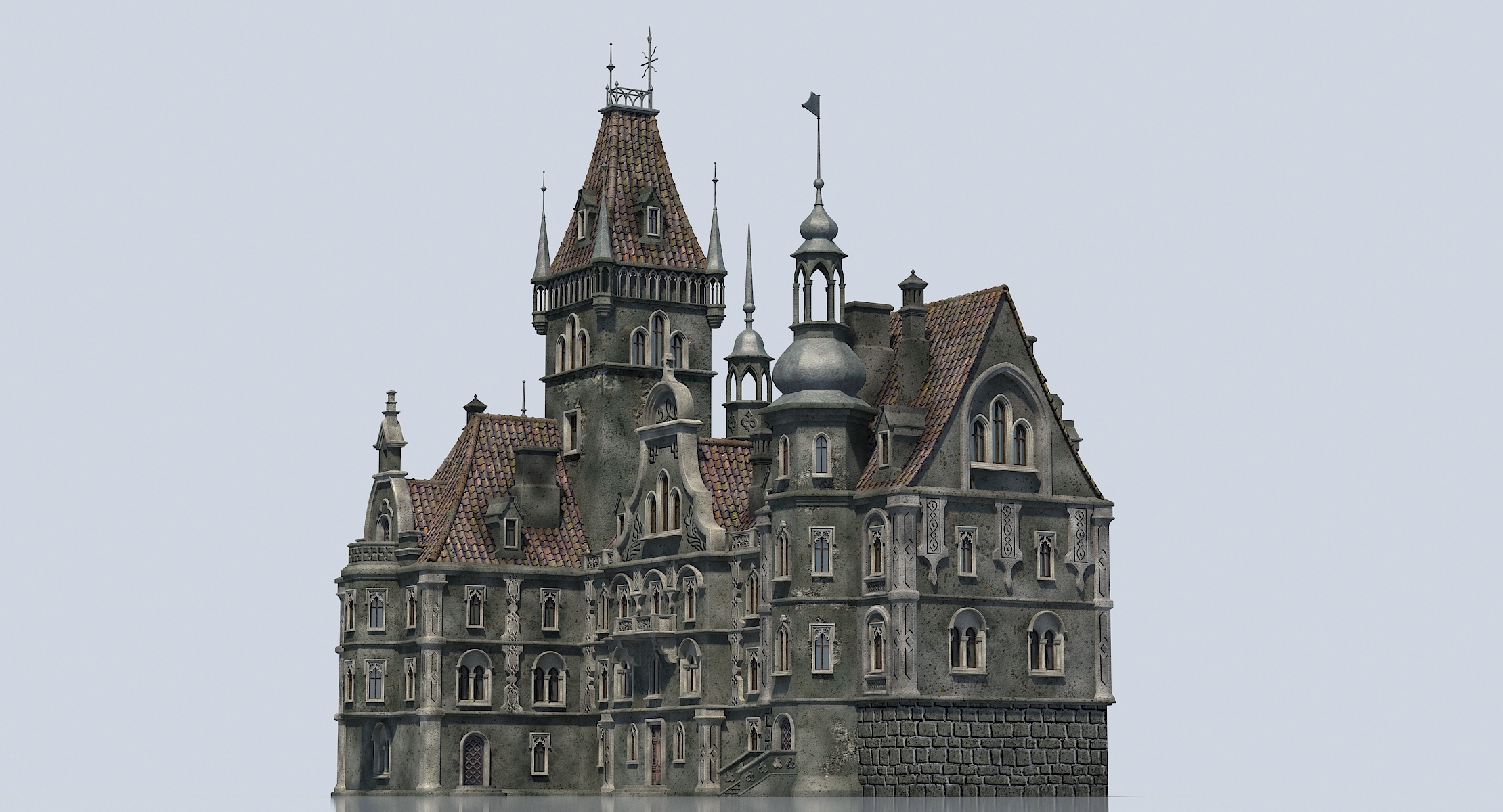 3D gothic house 03 build model - TurboSquid 1283139