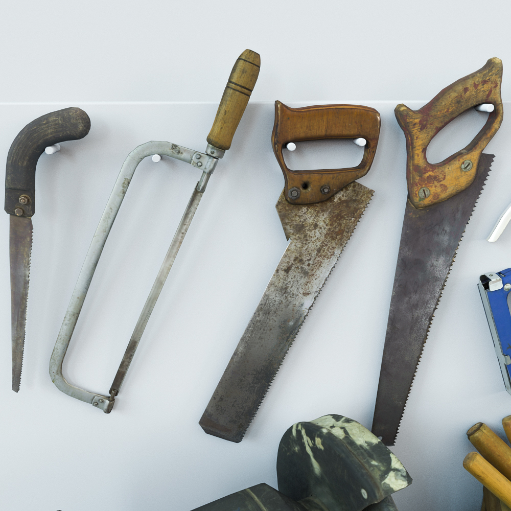 3D old tools model - TurboSquid 1283147