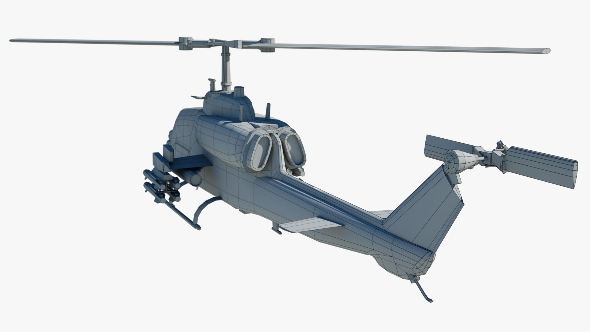 3D military helicopter bell ah-1 cobra model - TurboSquid 1283572