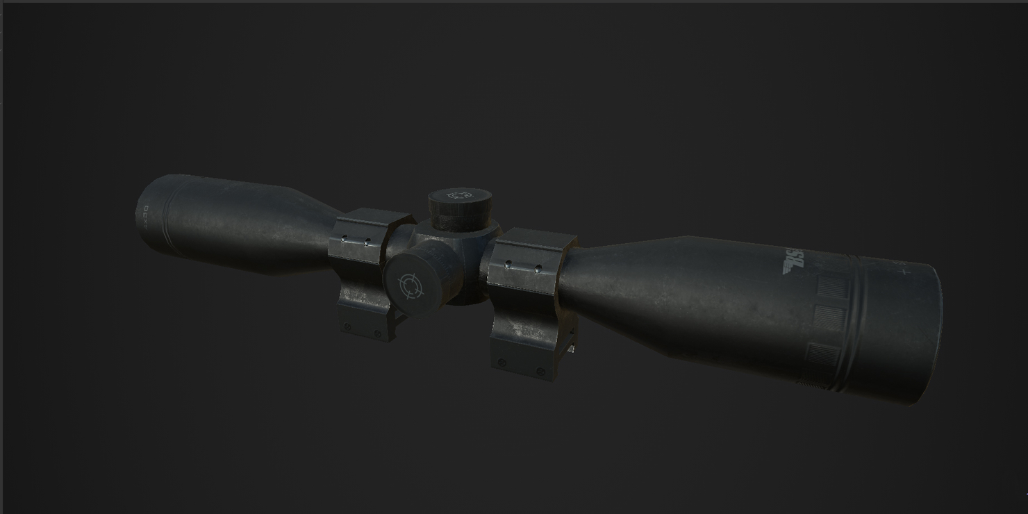 3D optical scope model - TurboSquid 1283679