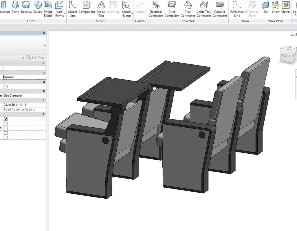 Revit auditorium chair 3D model - TurboSquid 1283816