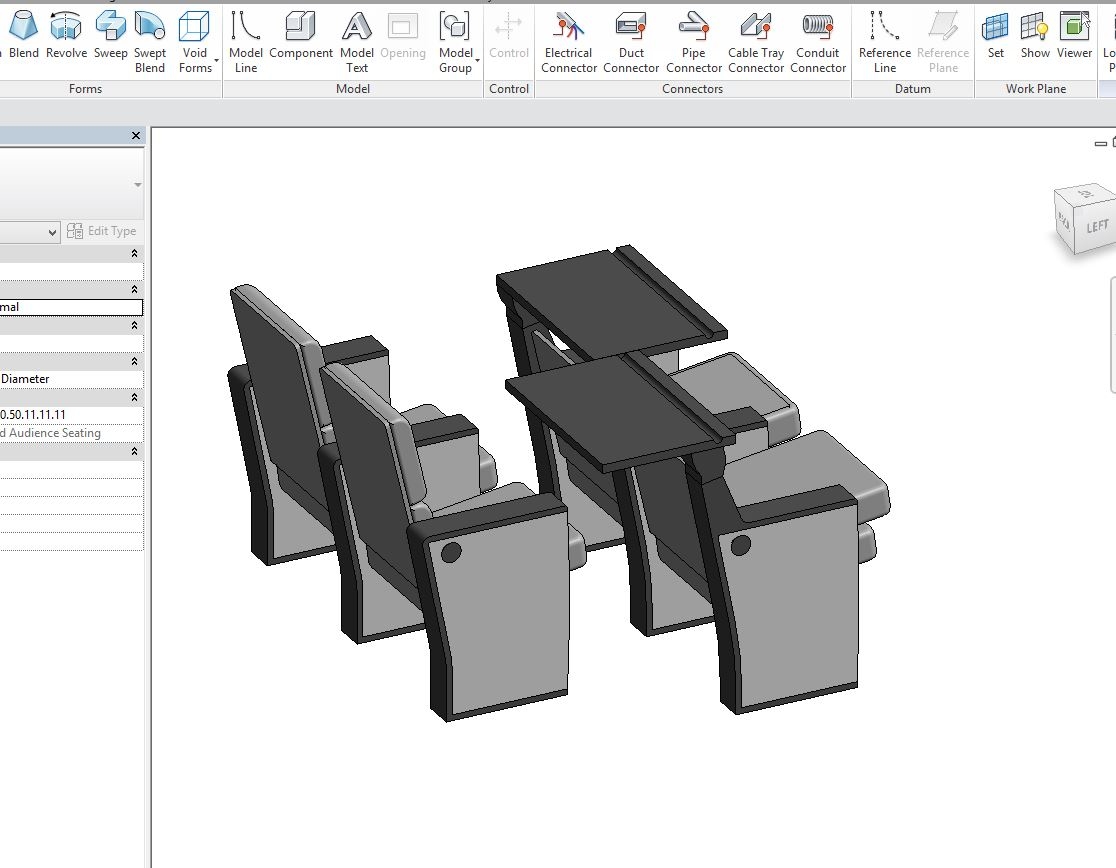 Revit auditorium chair 3D model - TurboSquid 1283816