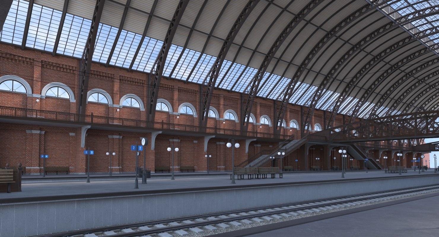 Train station 3D model - TurboSquid 1284026