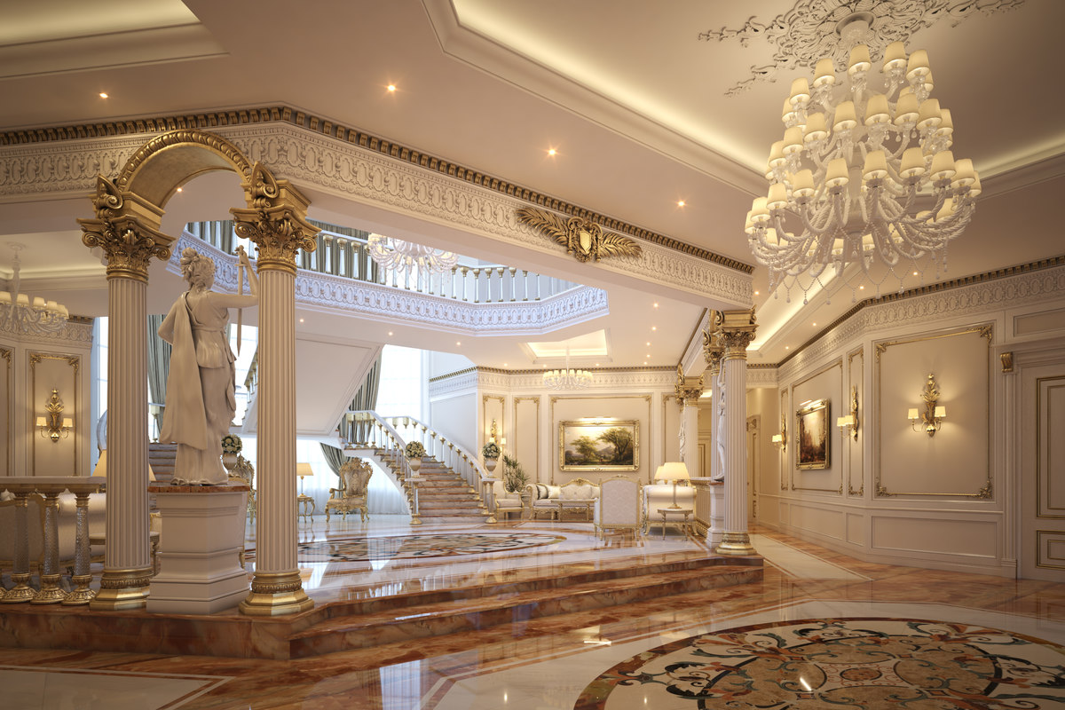 Classical scene luxury lobby 3D model - TurboSquid 1284179
