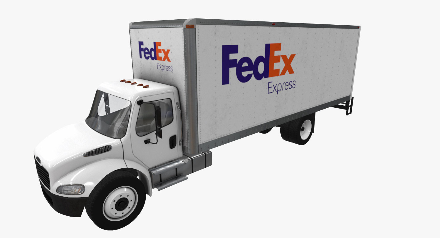 3D model realistic freightliner m2 fedex - TurboSquid 1284281