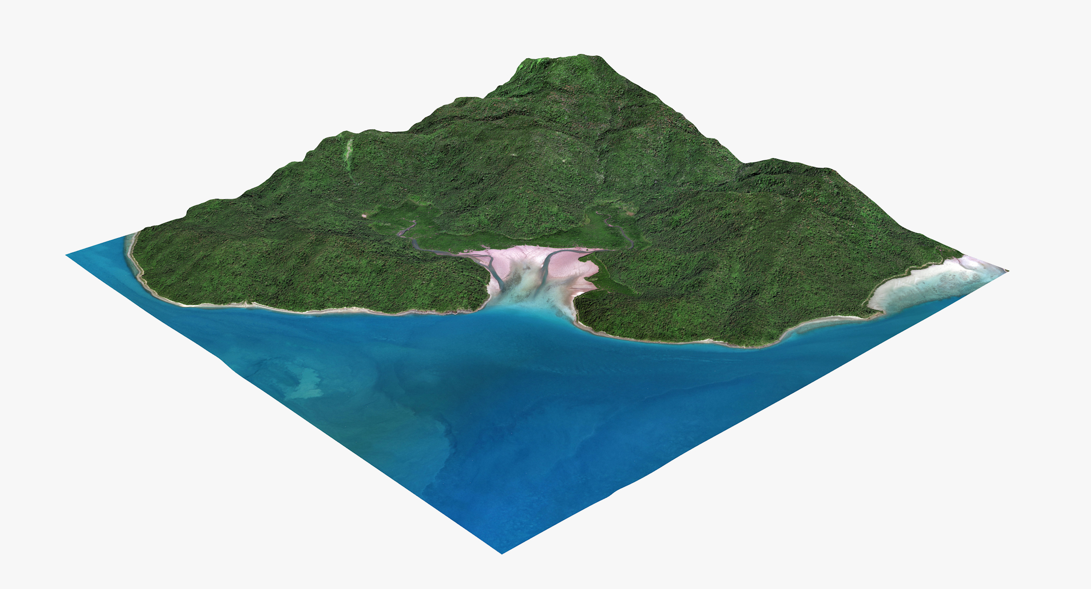 3D river delta model - TurboSquid 1284442