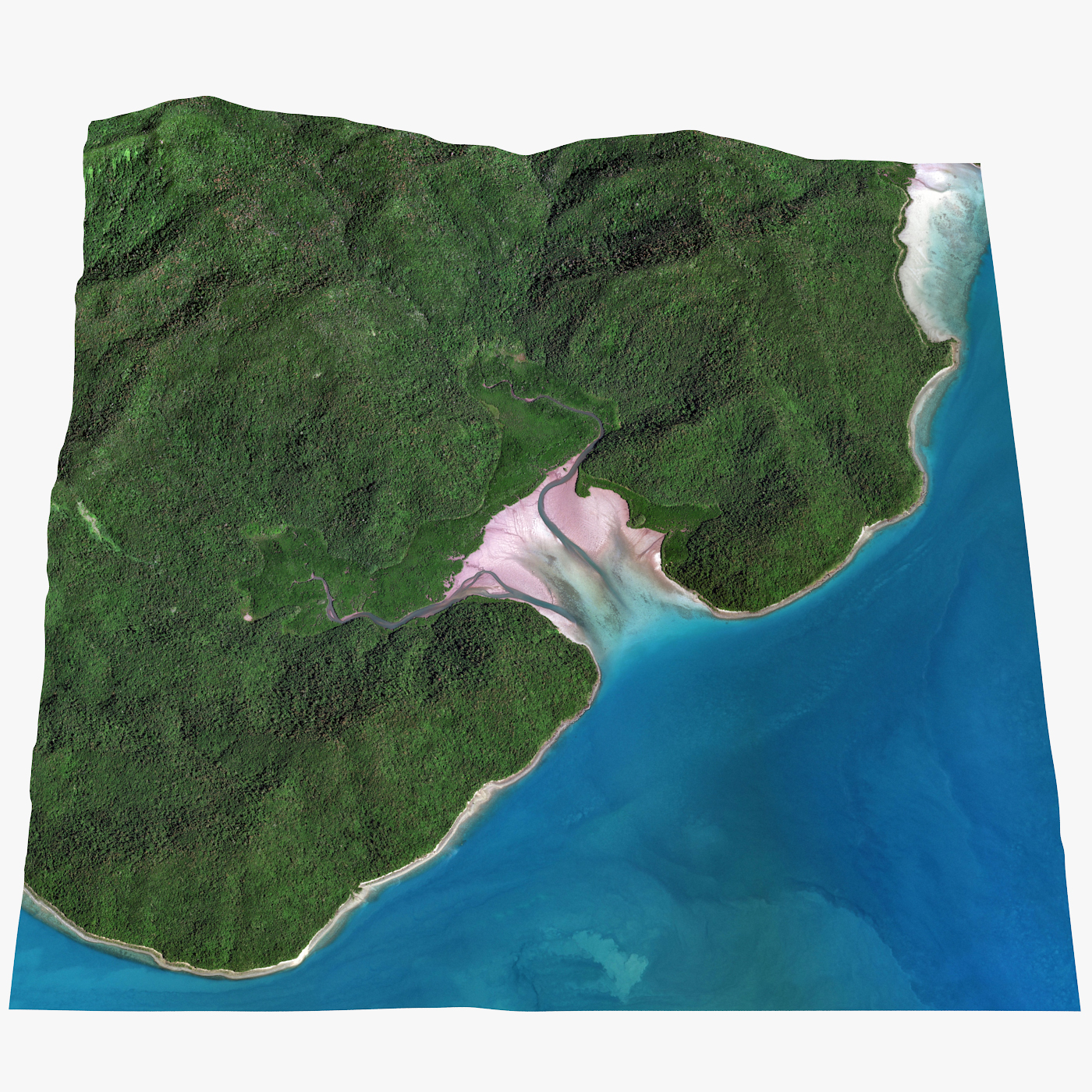 3D river delta model - TurboSquid 1284442