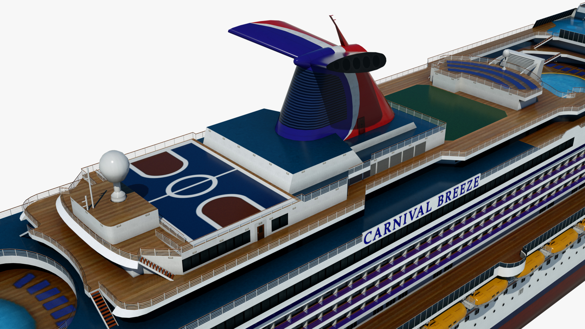 Cruise vessel carnival breeze 3D model - TurboSquid 1284475