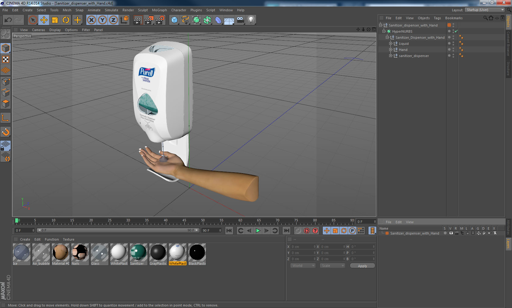 3D sanitizer dispenser hand model - TurboSquid 1284671