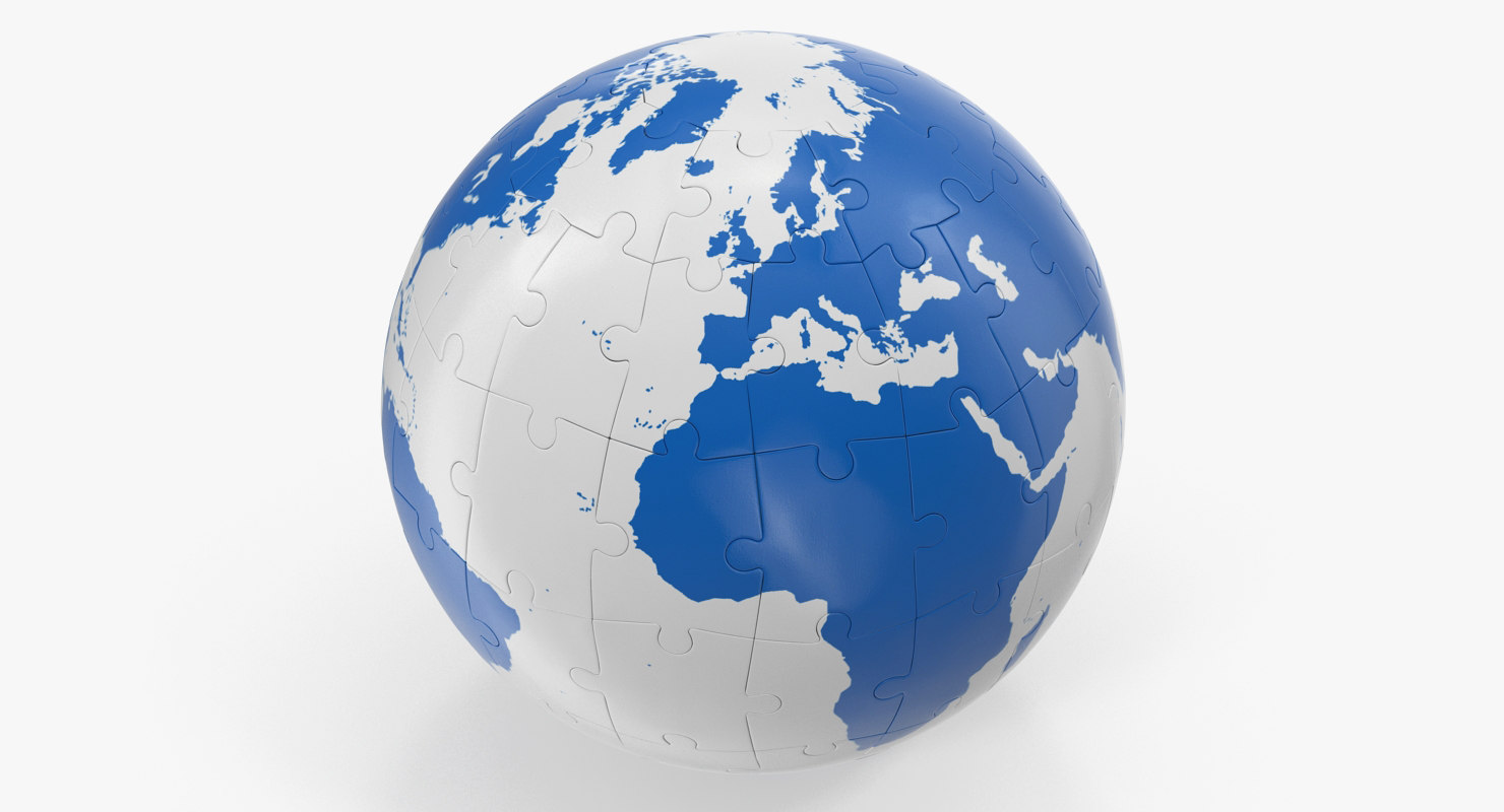 3D model earth jigsaw puzzle globe - TurboSquid 1284698