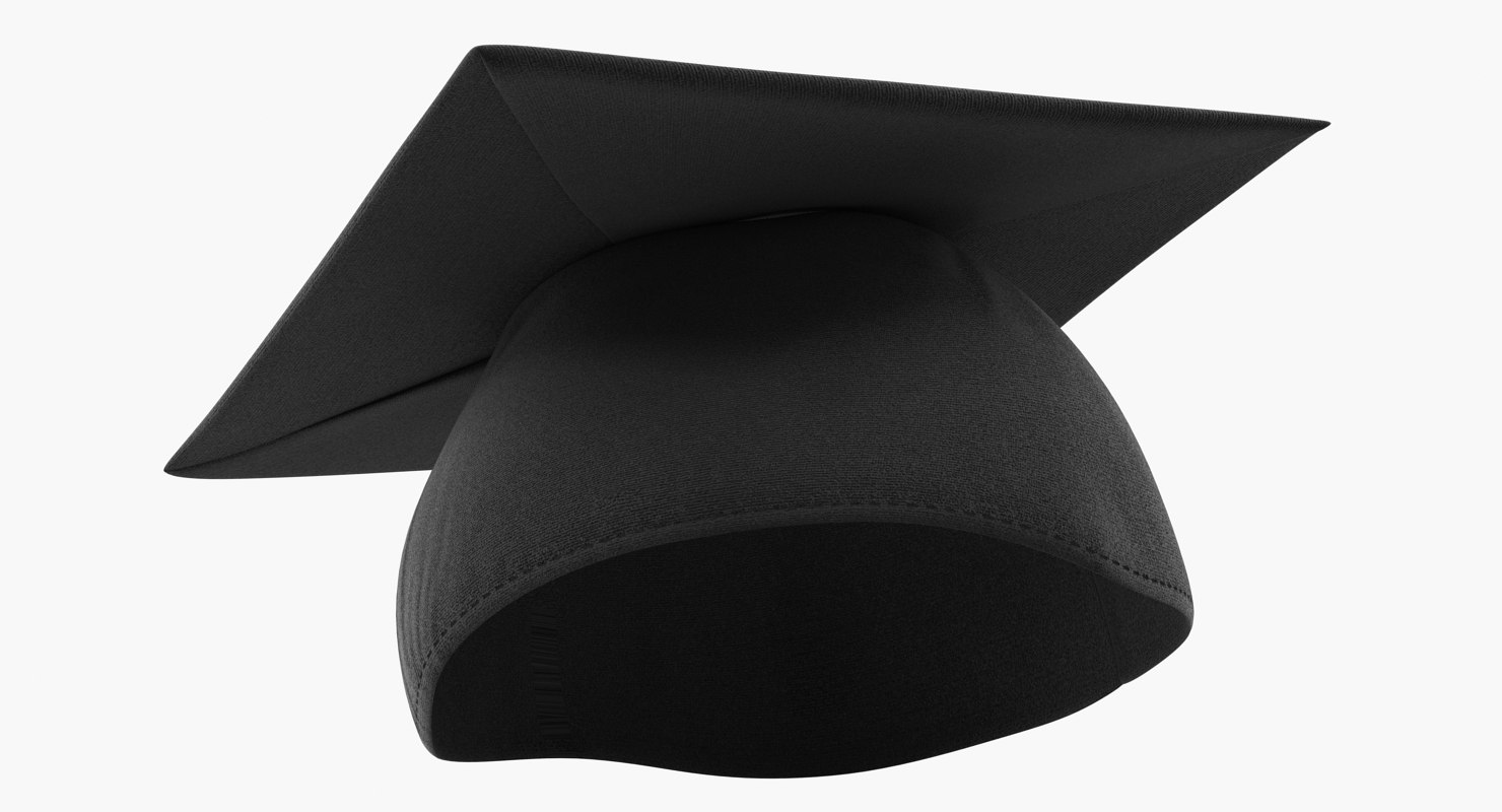 Black graduation cap 3D model - TurboSquid 1284746