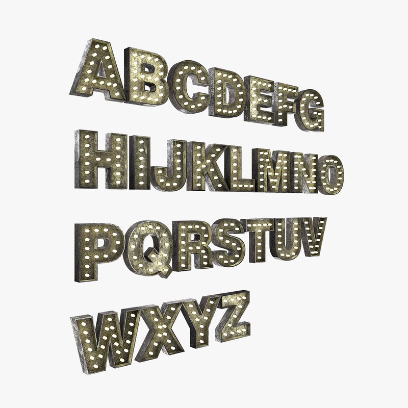 Letter light bulb 3D model - TurboSquid 1285116