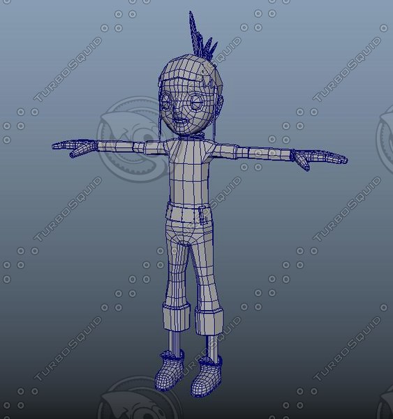 만화 소녀 3D 모델 - TurboSquid 1285259