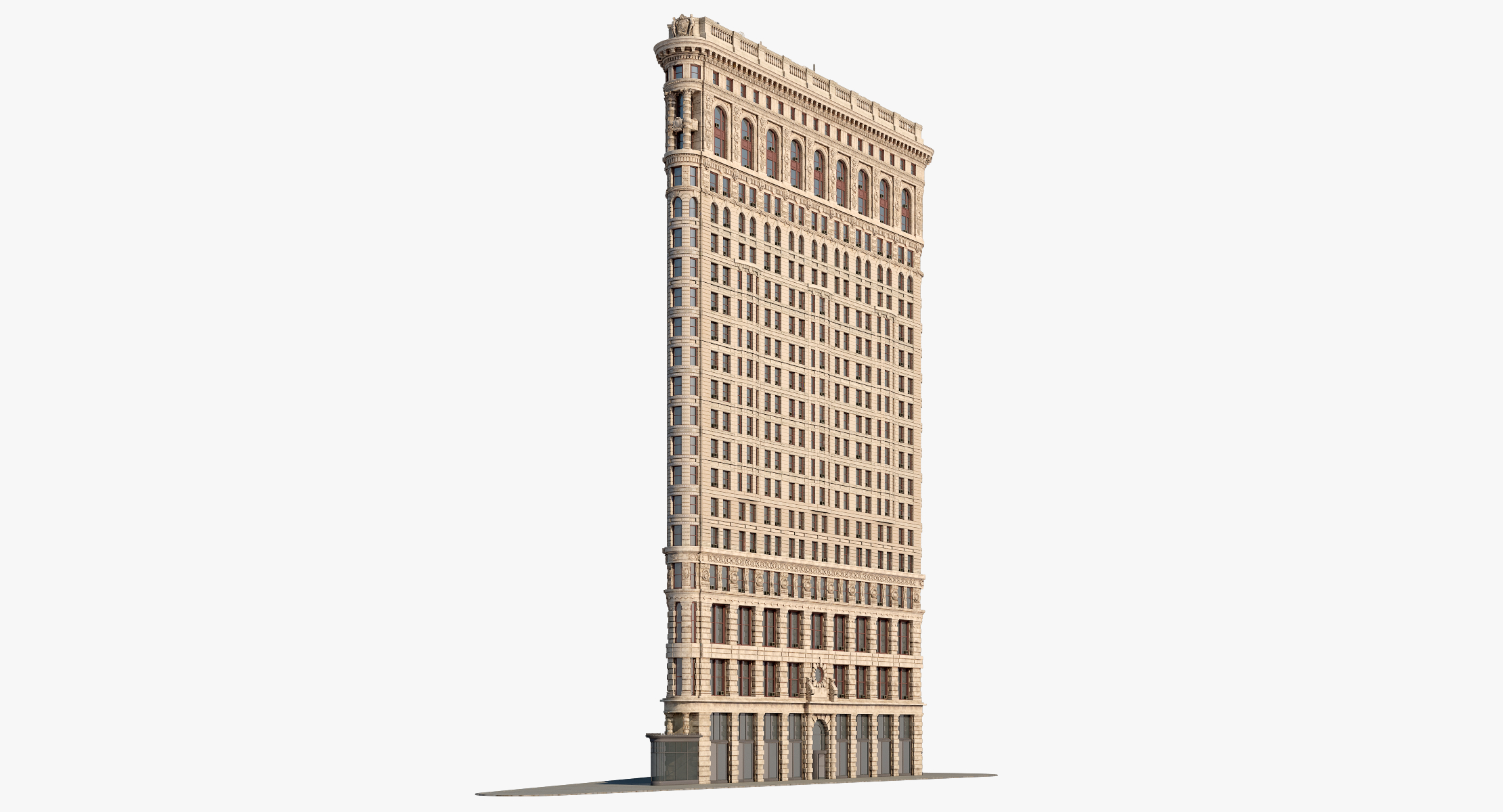3D flatiron building architecture model - TurboSquid 1285320