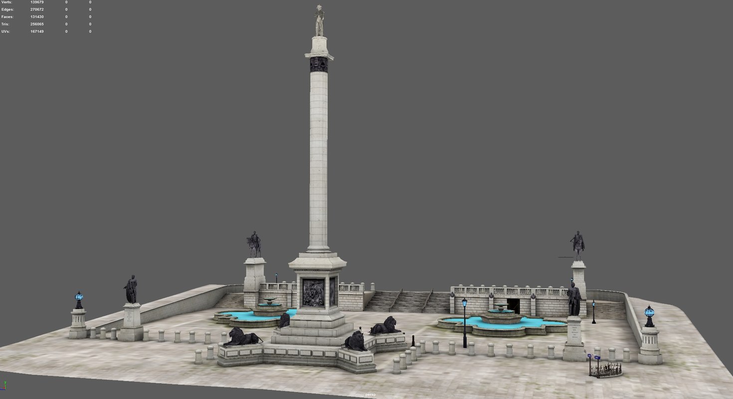 London trafagar square 3D - TurboSquid 1285458