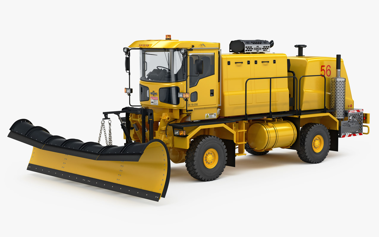 3D oshkosh airport snow plow model - TurboSquid 1285829