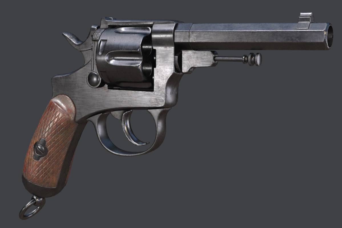3D модель Bodeo M1889 Офицерский Револьвер - TurboSquid 1286115