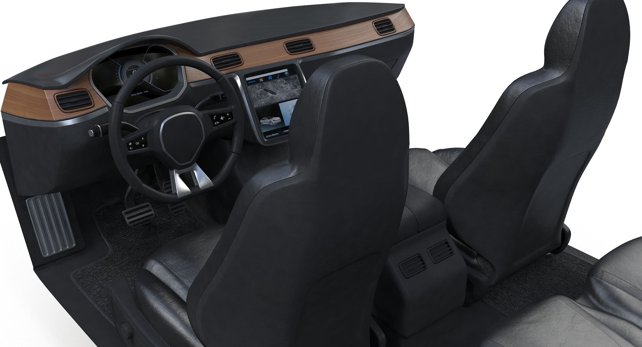 3D generic car interior - TurboSquid 1286205