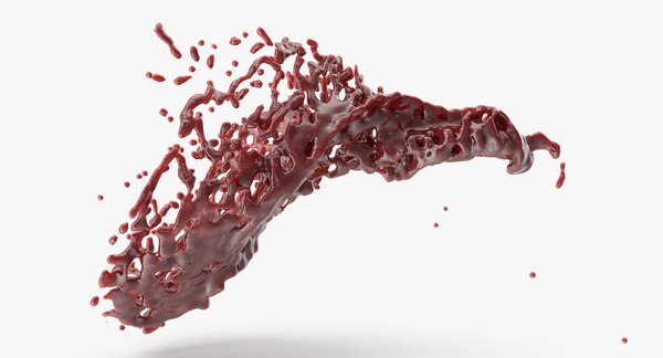 3D blood splash - TurboSquid 1286210