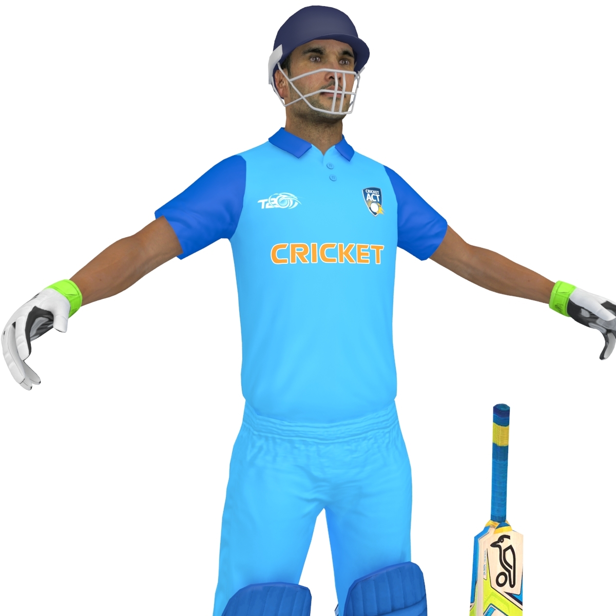 3D cricket players man 1 model - TurboSquid 1286314