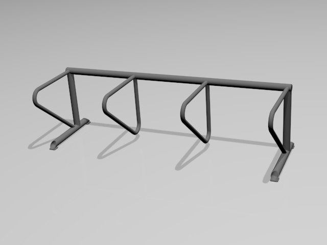 Bicycle rack 3D model - TurboSquid 1286323