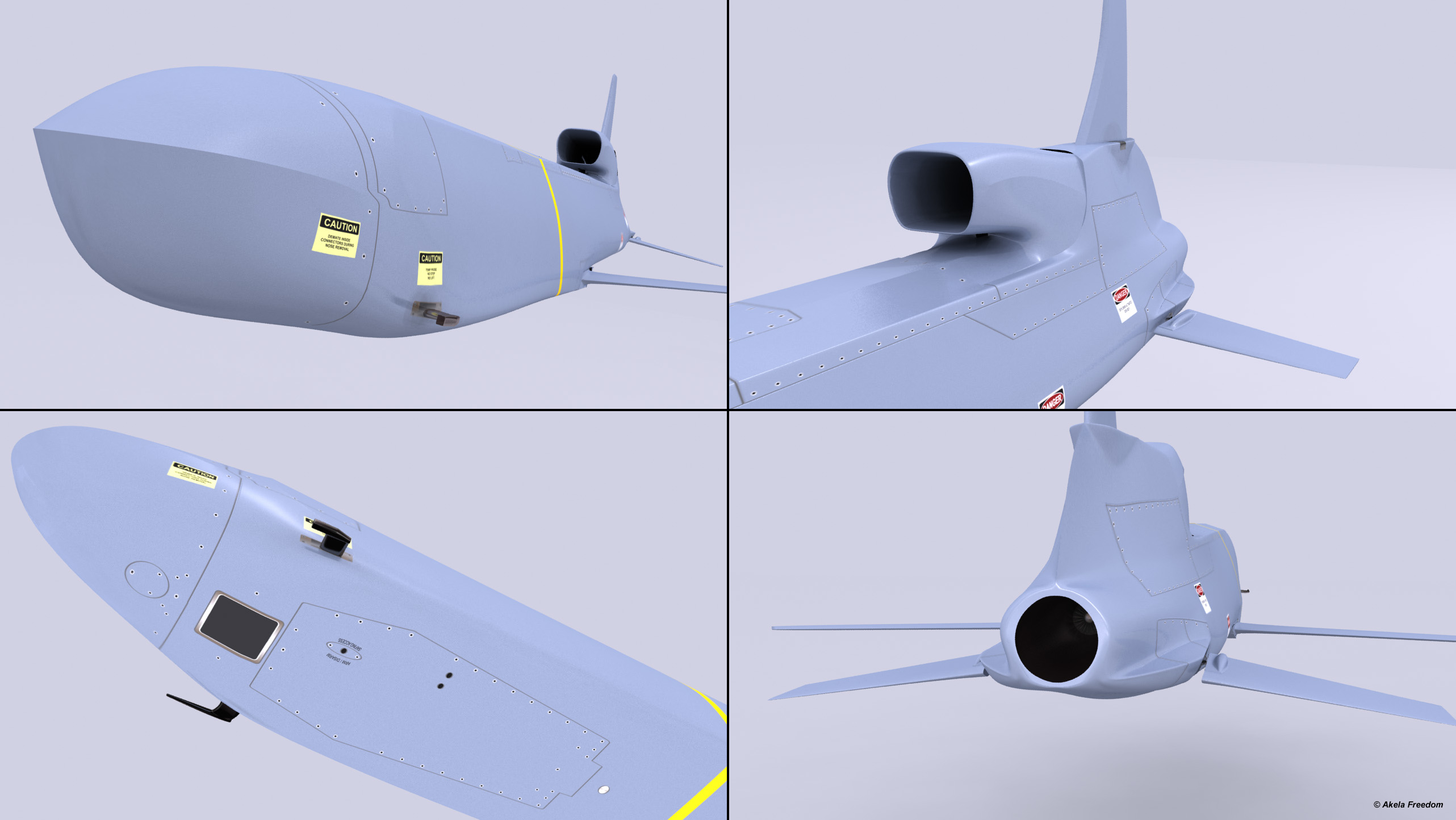 Agm-86b cruise missile alcm model - TurboSquid 1286489
