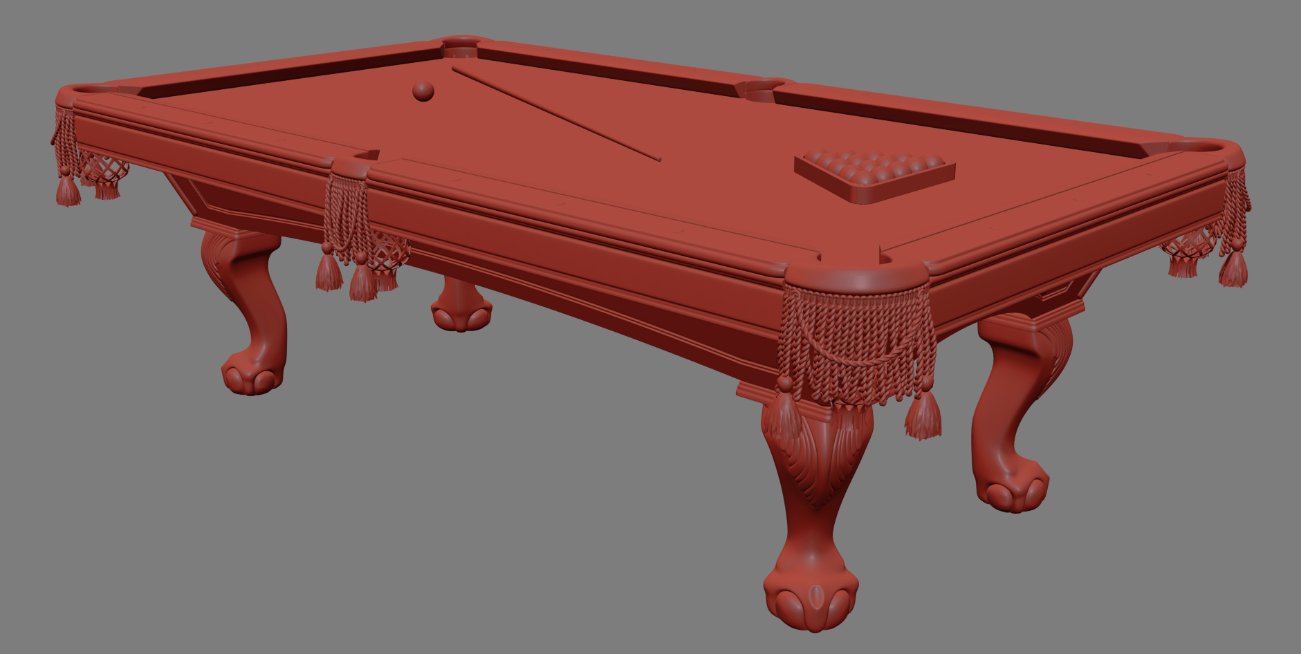 3D pool table 8ft classic model - TurboSquid 1286524