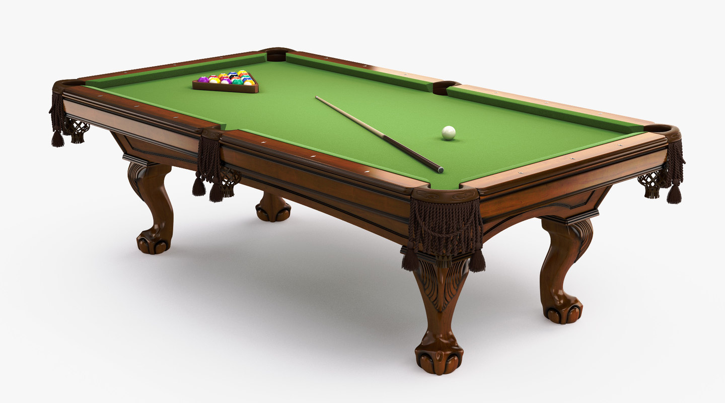 3D pool table 8ft classic model - TurboSquid 1286524