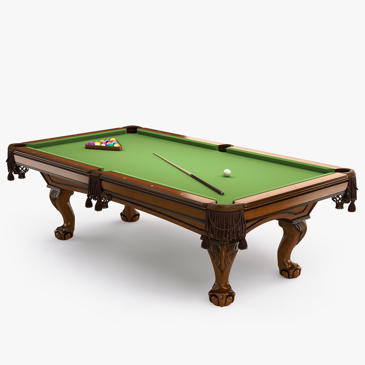 3D pool table 8ft classic model - TurboSquid 1286524