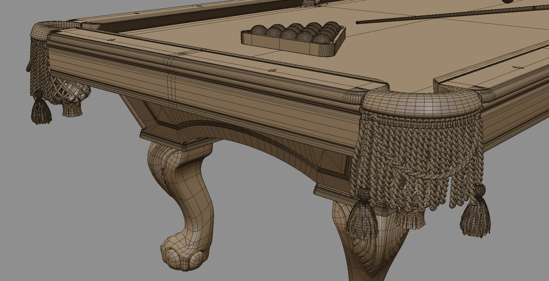 3D pool table 8ft classic model - TurboSquid 1286524