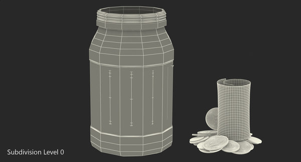 3D tip jar money - TurboSquid 1286613