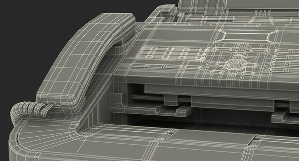 3D compact laser fax machine - TurboSquid 1286735
