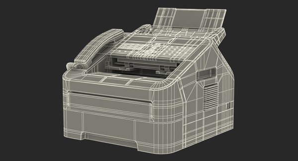 3D compact laser fax machine - TurboSquid 1286735