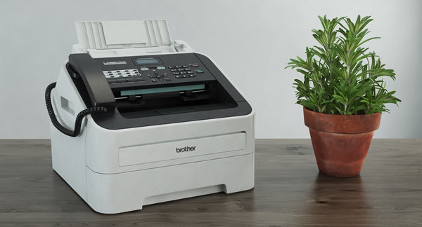 3D compact laser fax machine - TurboSquid 1286735