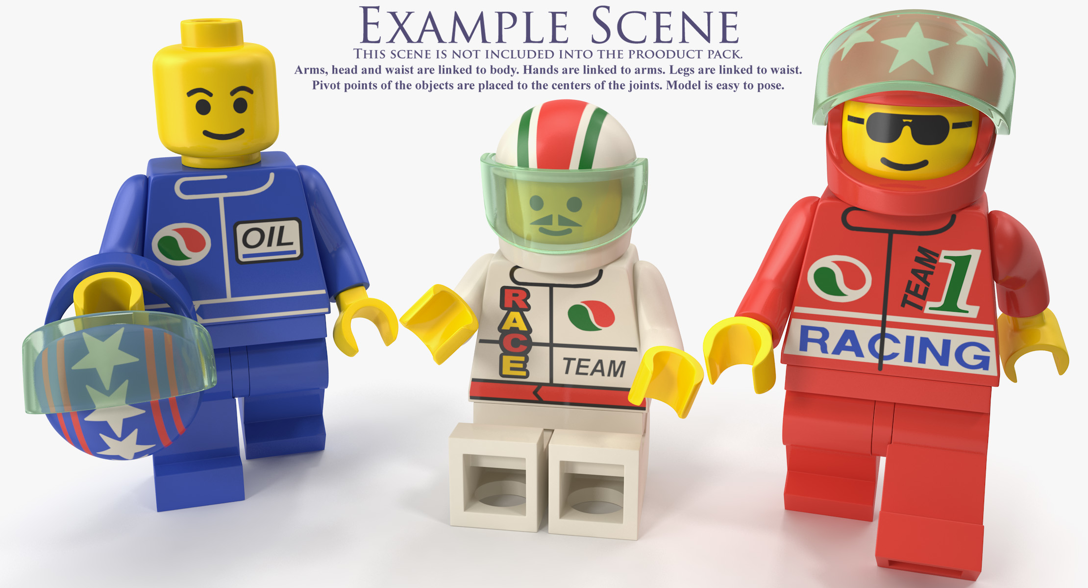 modelo 3d Equipo de Lego Octane Racers - TurboSquid 1286790