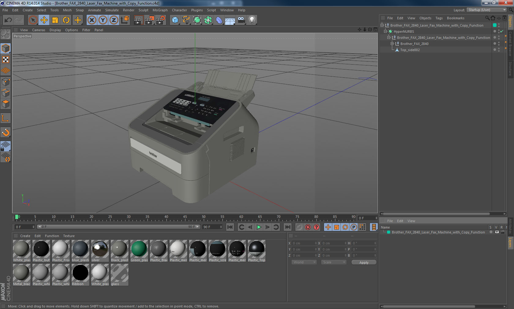 Brother fax 2840 laser 3D model - TurboSquid 1286815