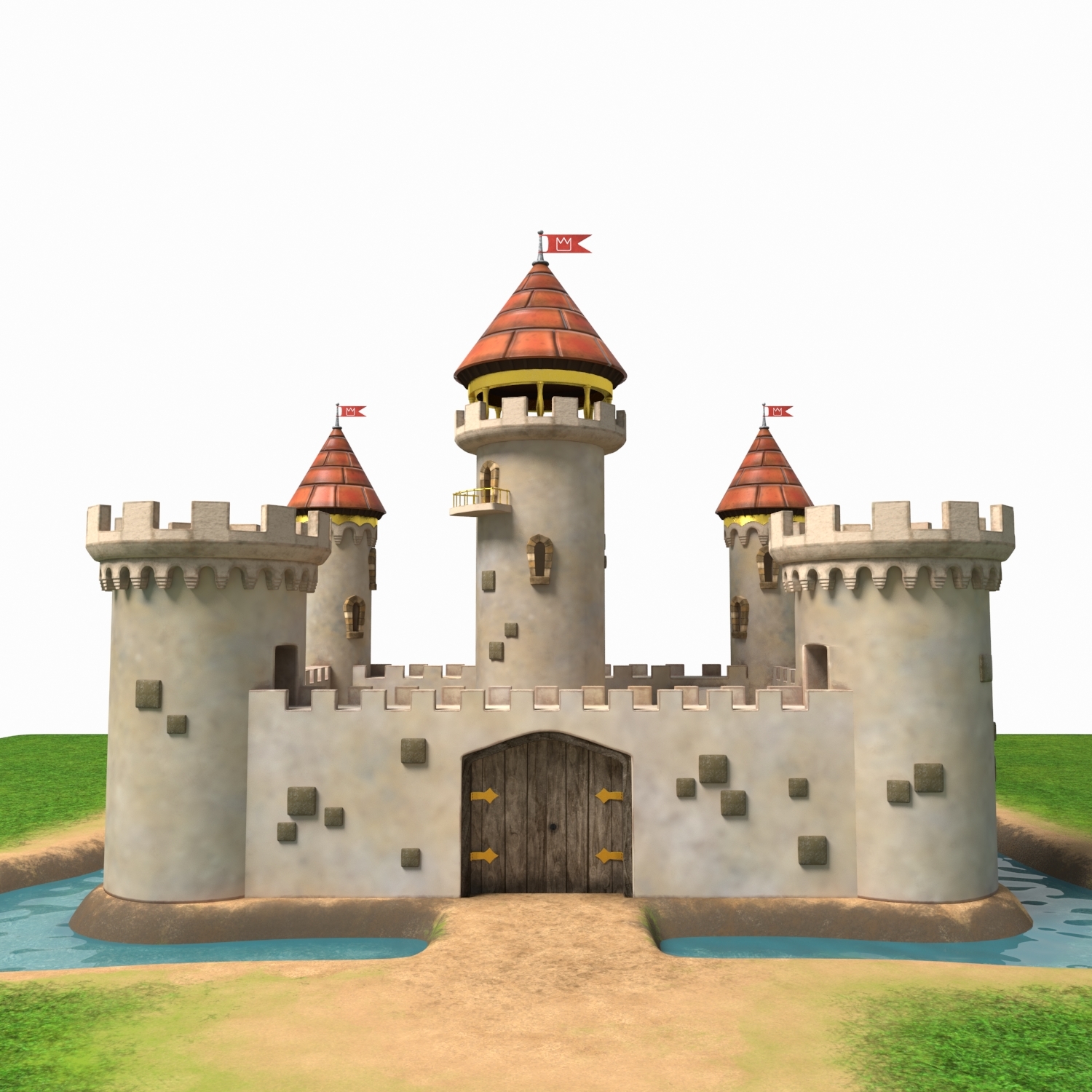 3D модель Мультяшный замок - TurboSquid 1287086