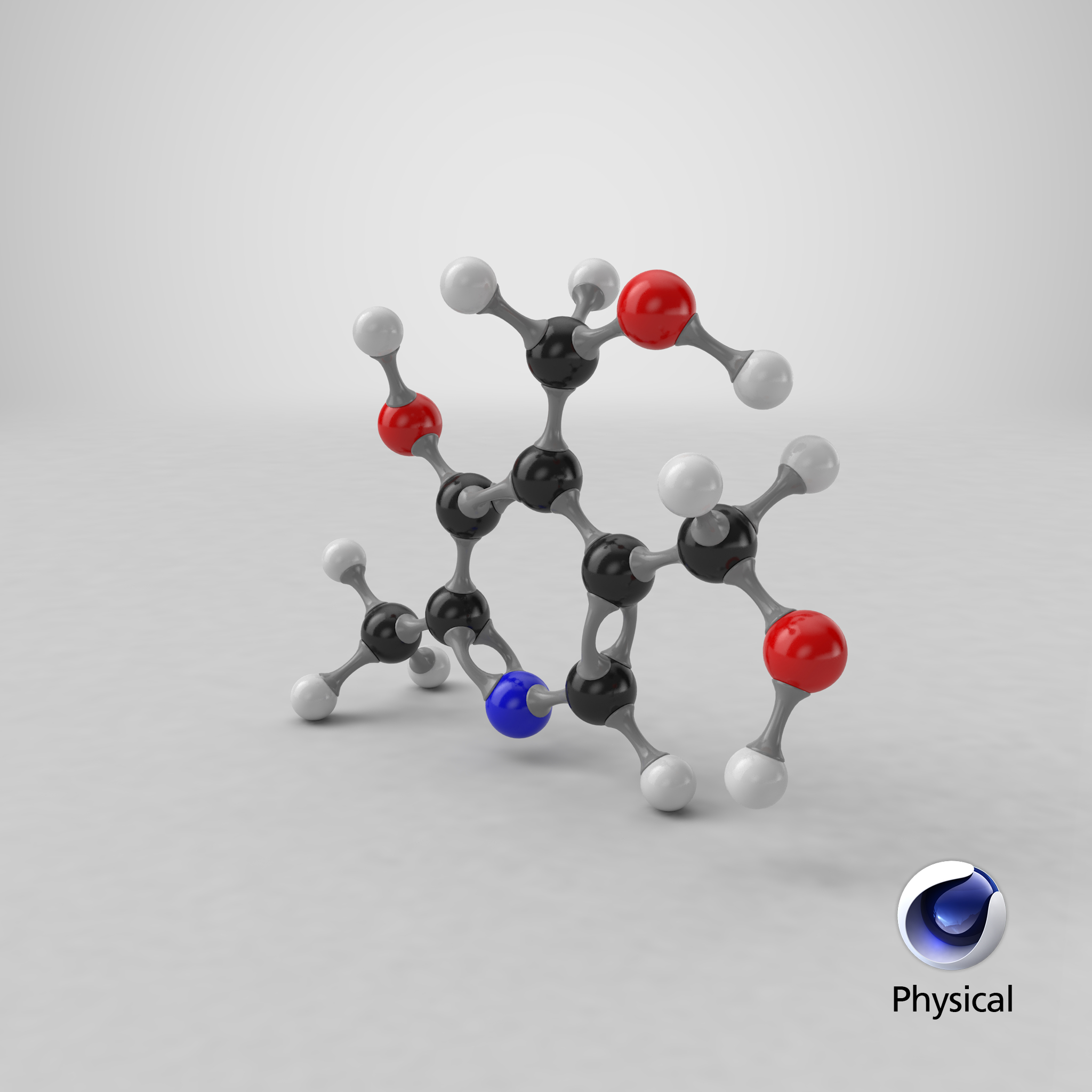 modelo 3d Modelo Molecular de Piridoxina - TurboSquid 1287608